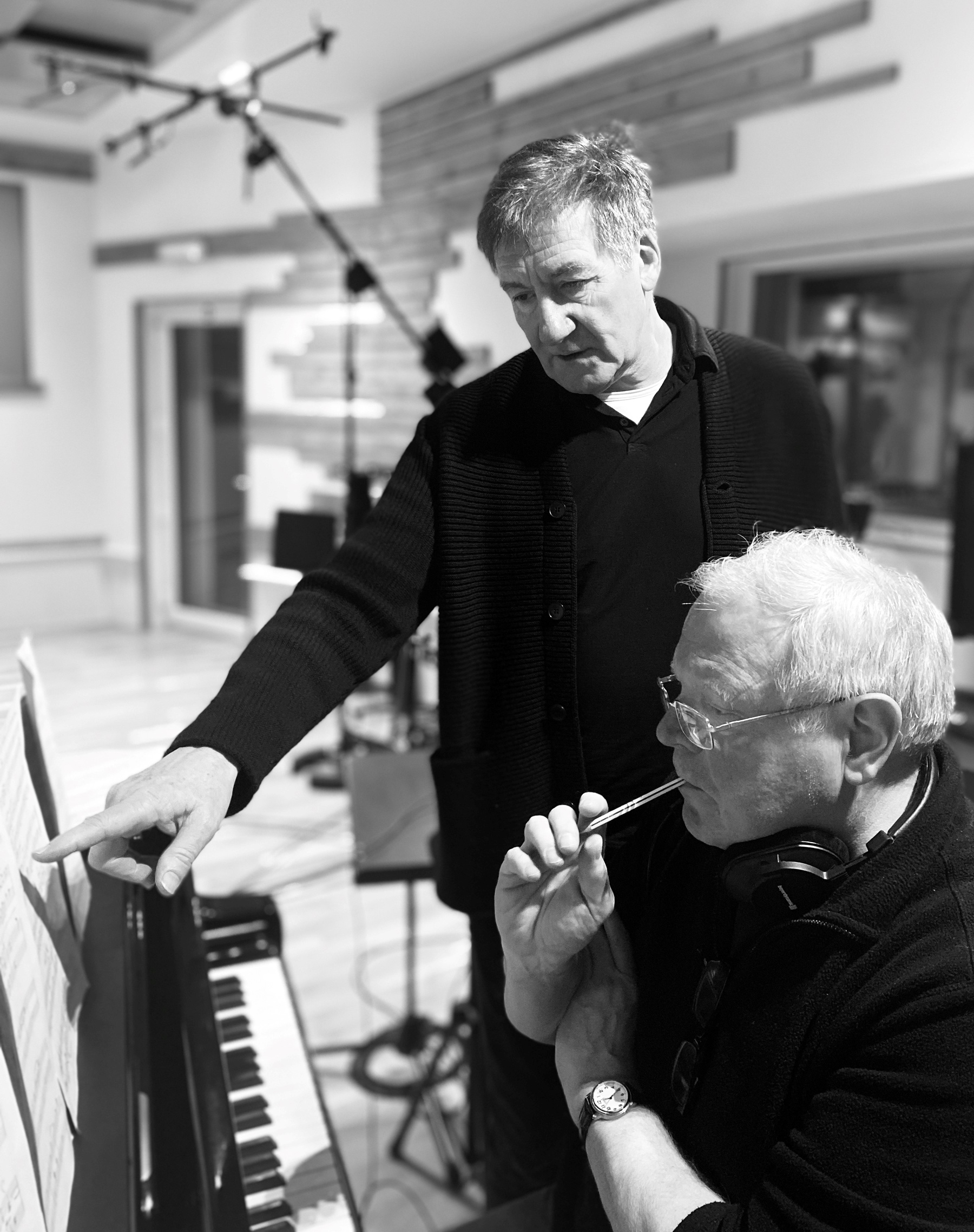 George and Simon Chamberlain at Masterchord Studio recording 'The Piano ...
